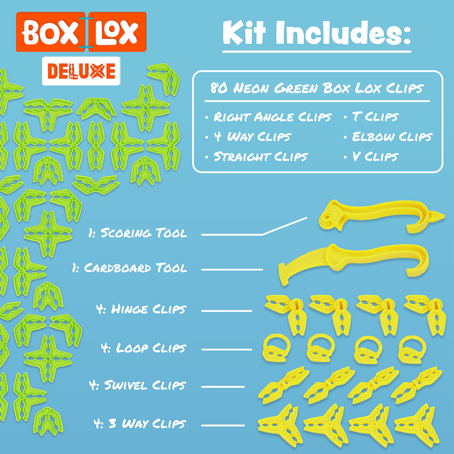 Box Lox Cardboard Building Clips for Forts & STEM Play | Atwood Toys ...