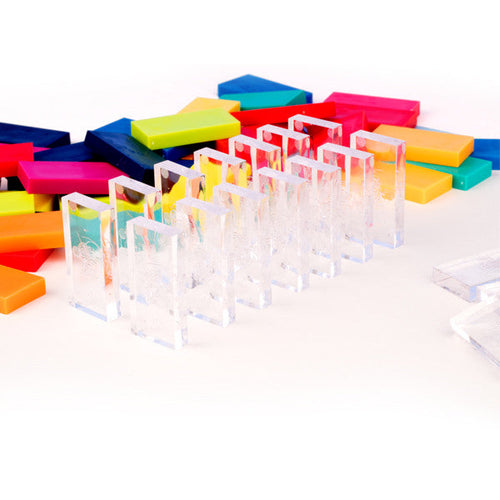 Bulk Clear Dominoes | Buy Plastic Transparent Dominos for Toppling ...