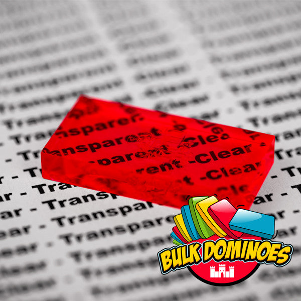 Bulk Dominoes - Clear Red | atwoodtoys